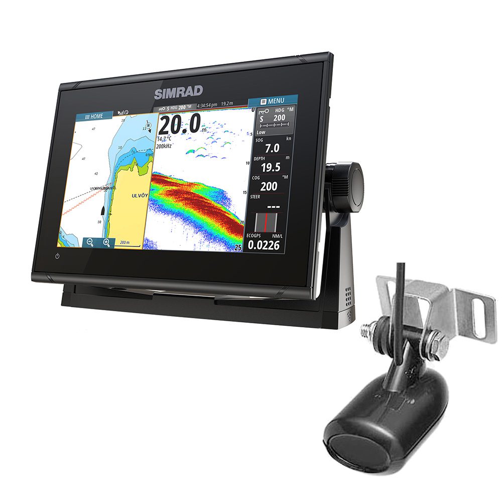 SIMRAD GO9 XSE COMBO W/TRANSOM MOUNT TRANSDUCER 83/200 KHZ - MarineZoom